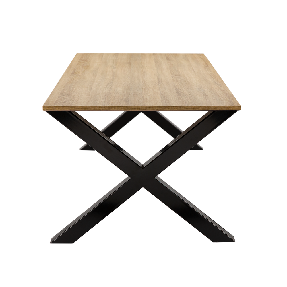 X Conference Table - Middle oak / White / 200x100 - Office-Interior