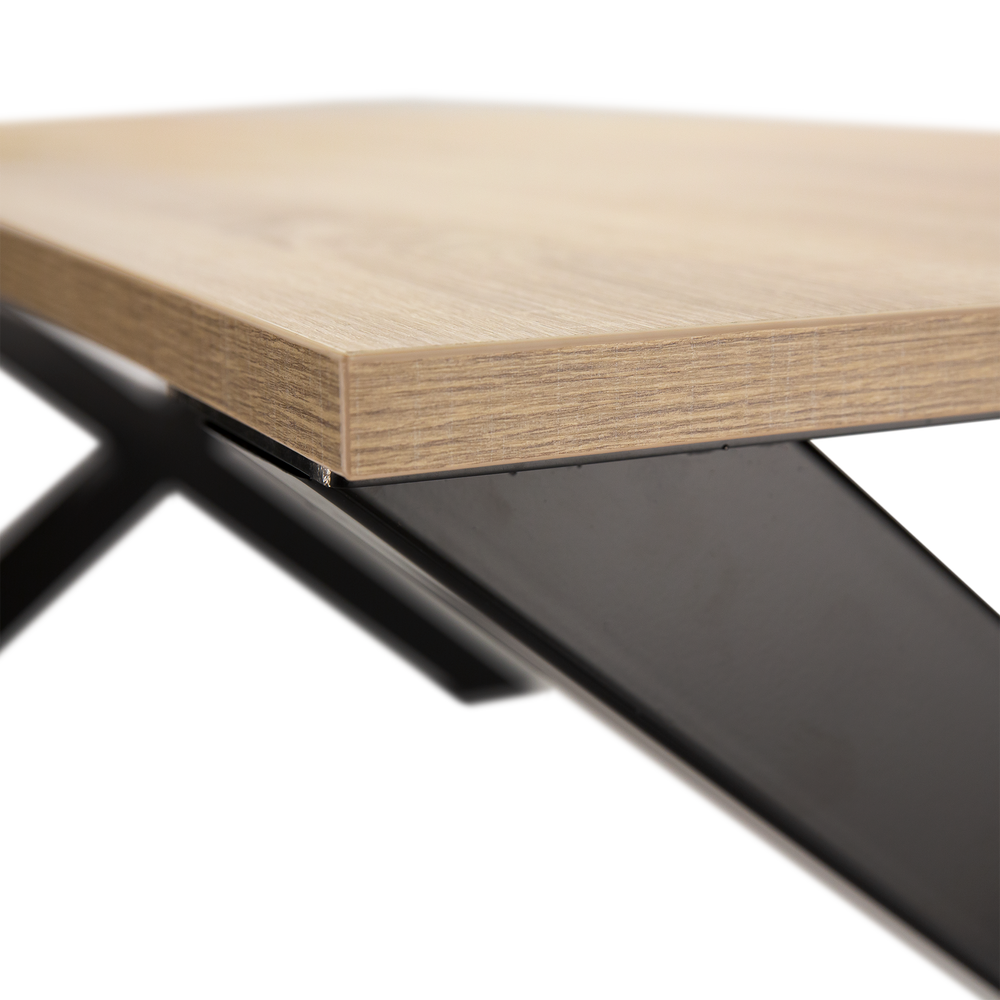 X Conference Table - Middle oak / White / 200x100 - Office-Interior